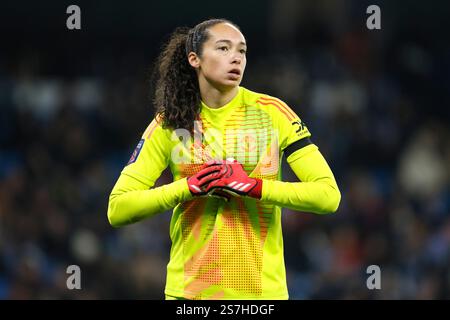 Manchester United goalkeeper Phallon Tullis-Joyce in action during the ...