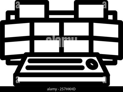 newsroom news media line icon vector illustration Stock Vector Image ...
