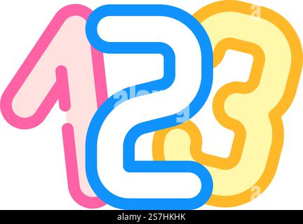 numbers math science education color icon vector illustration Stock ...