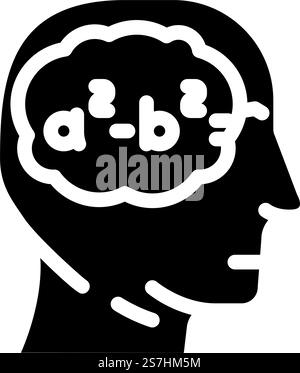 knowledge math science education glyph icon vector illustration Stock ...