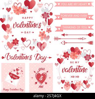 Set of unique hand drawn hearts. Set of vector hand icons. Illustration ...