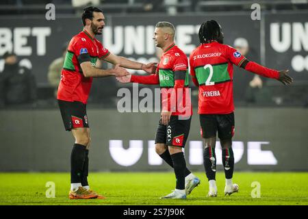 NIJMEGEN - Bryan Linssen of NEC Nijmegen celebrates 3-3 during the ...