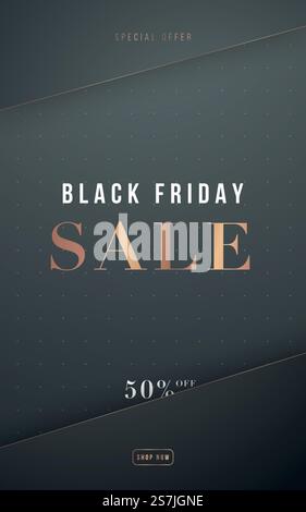 Black Friday sale banner with Papercut Style Stock Vector Image & Art ...