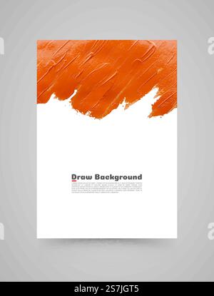 Paint draw background, Cover A4 size, vector illustration Stock Vector ...