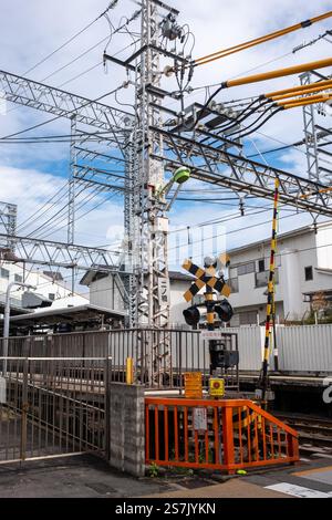Level Crossing Railway in Kyoto Japan Stock Photo - Alamy