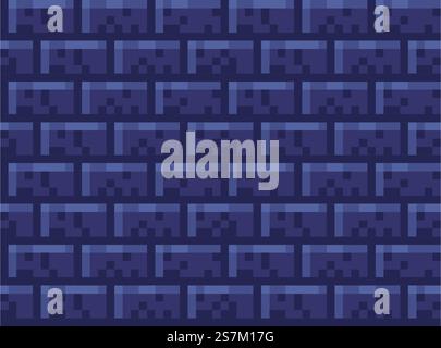 pixel video game brick wall vector illustration Stock Vector Image ...