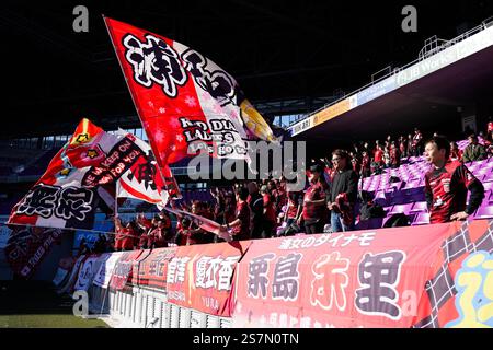 Kameoka, Japan. 18th Jan, 2025. (L-R) Ruka Yamaya (Albirex), Moka ...