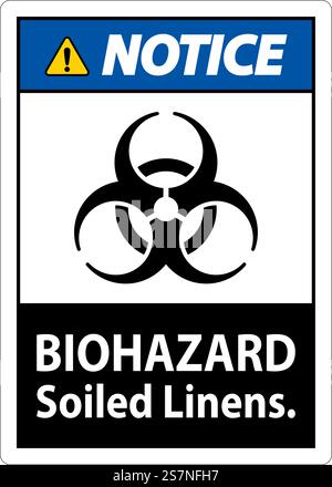 Biohazard Notice Label Biohazard Soiled Linens Stock Vector Image & Art ...