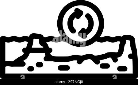 wetland restoration environmental line icon vector illustration Stock ...