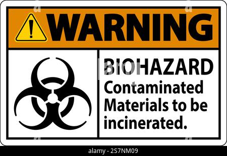 Biohazard Warning Label Biohazard Contaminated Materials To Be ...