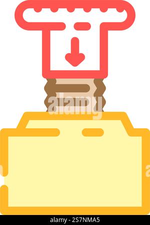 emergency stop button alert color icon vector illustration Stock Vector ...