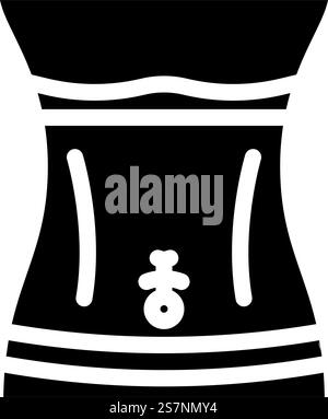 navel piercing fashion beauty glyph icon vector illustration Stock ...