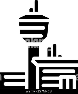 flight control aeronautical engineer glyph icon vector illustration ...