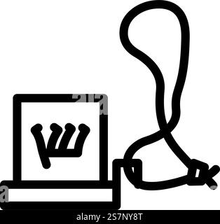 tefillin phylacteries line icon vector illustration Stock Vector Image ...