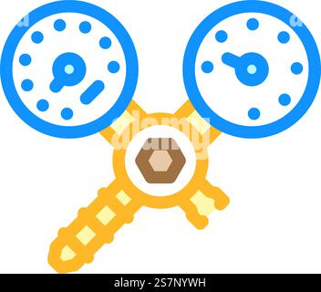 regulator gas service icon color illustration Stock Vector Image & Art ...