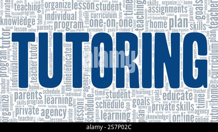 Tutoring conceptual vector illustration word cloud isolated on white ...