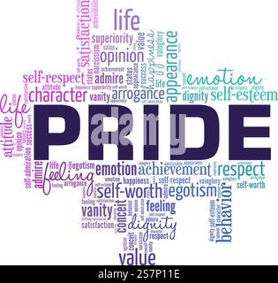 Pride conceptual vector illustration word cloud isolated on white ...