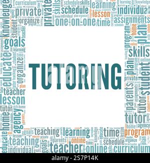 Tutoring conceptual vector illustration word cloud isolated on white ...