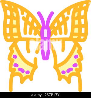 two tailed swallowtail insect color icon vector illustration Stock ...
