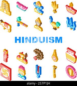 hinduism hindu god om icons set vector Stock Vector Image & Art - Alamy
