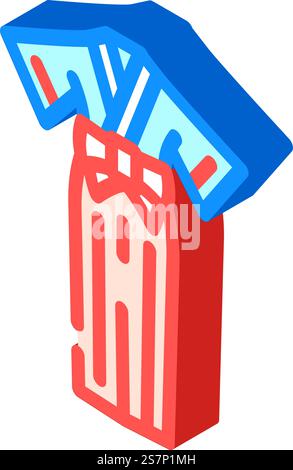 miko shrine maiden shintoism isometric icon vector illustration Stock ...