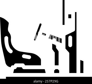 racing simulator vehicle glyph icon vector illustration Stock Vector ...