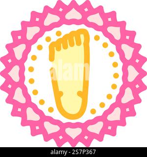 lotus feet divine feet color icon vector illustration Stock Vector ...
