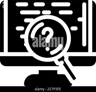 code review software glyph icon vector illustration Stock Vector Image ...
