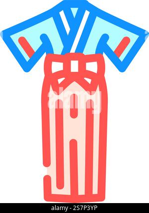 miko shrine maiden shintoism line icon vector illustration Stock Vector ...