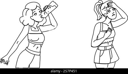 young dehydration people vector Stock Vector Image & Art - Alamy