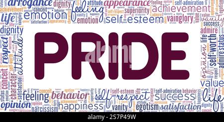 Pride conceptual vector illustration word cloud isolated on white ...