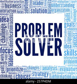 Problem Solver conceptual vector illustration word cloud isolated on ...