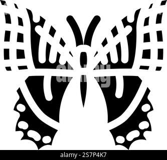 two tailed swallowtail insect glyph icon vector illustration Stock ...