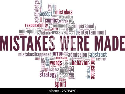 Mistakes Were Made conceptual vector illustration word cloud isolated ...