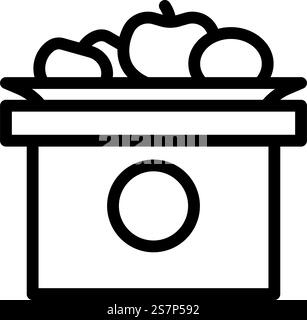 shinsen food offering shintoism line icon vector illustration Stock ...