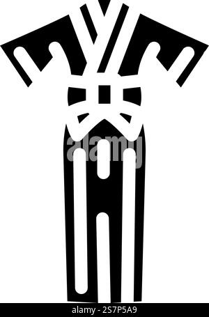 miko shrine maiden shintoism glyph icon vector illustration Stock ...