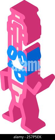 happy pen character isometric icon vector illustration Stock Vector ...