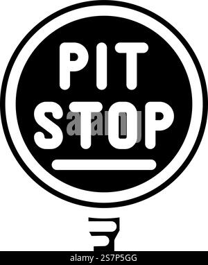 pit stop icon black vector illustration Stock Vector Image & Art - Alamy
