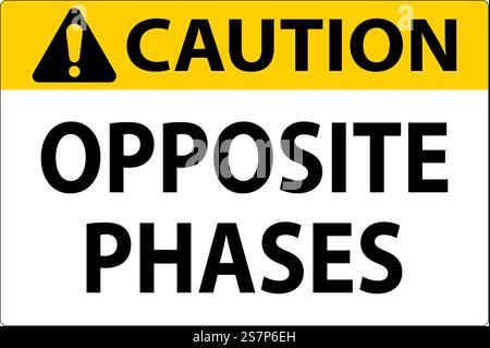 Caution Sign, Opposite Phases Stock Vector Image & Art - Alamy