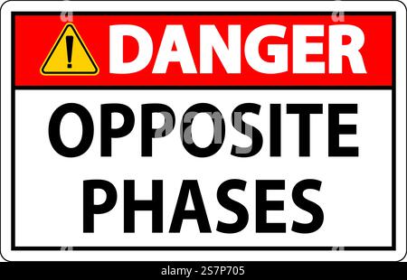 Danger Sign, Opposite Phases Stock Vector Image & Art - Alamy