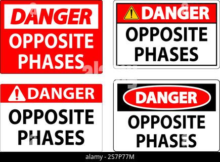 Danger Sign, Opposite Phases Stock Vector Image & Art - Alamy