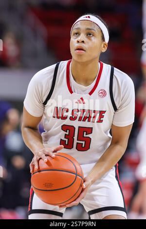 North Carolina State guard Zoe Brooks (35) shoots against Georgia Tech ...