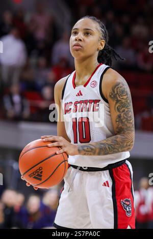 North Carolina State guard Aziaha James (10) shoots the go-ahead free ...