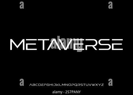 Modern wide display font vector Stock Vector Image & Art - Alamy