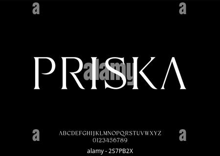 Modern fancy and elegant serif display font vector Stock Vector Image ...