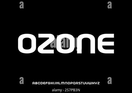 Modern clean sans serif display font vector Stock Vector Image & Art ...