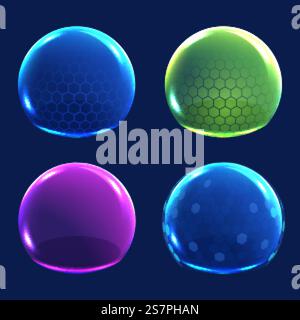 Different energy protection spheres set Stock Vector Image & Art - Alamy