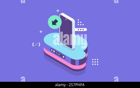 Open source vector illustration. Programming language concept. Developer protocol platform ...