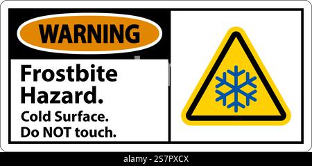 Warning Sign Frostbite Hazard, Do not Touch Cold Surface Stock Vector ...