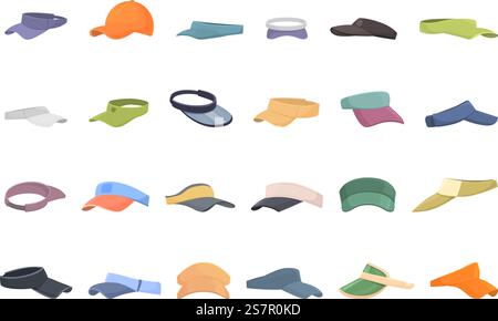 golf visor cap cartoon vector illustration Stock Vector Image & Art - Alamy